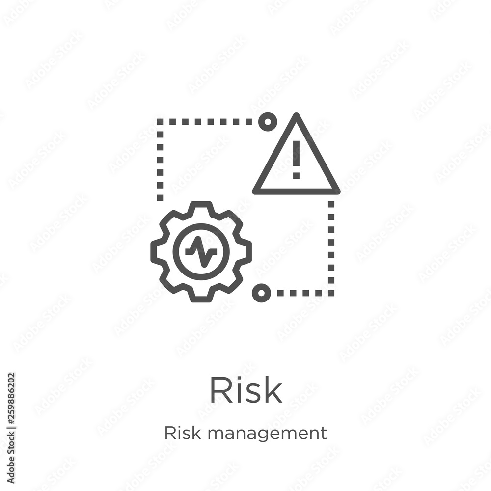 risk icon vector from risk management collection. Thin line risk ...
