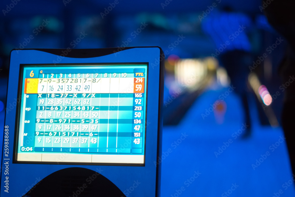 Bowling scoreboard Stock Photo | Adobe Stock