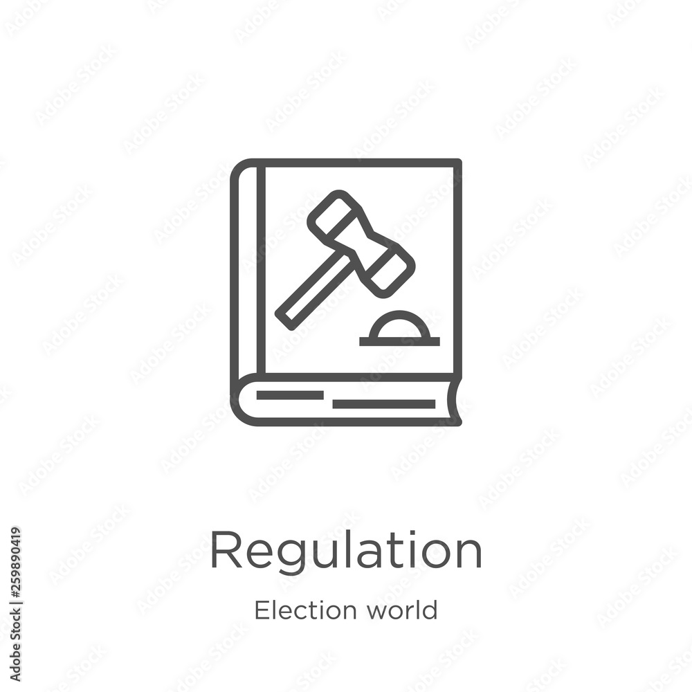 regulation icon vector from election world collection. Thin line ...
