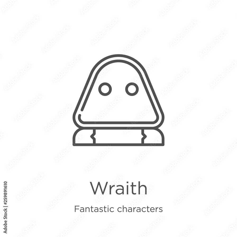 wraith icon vector from fantastic characters collection. Thin line ...