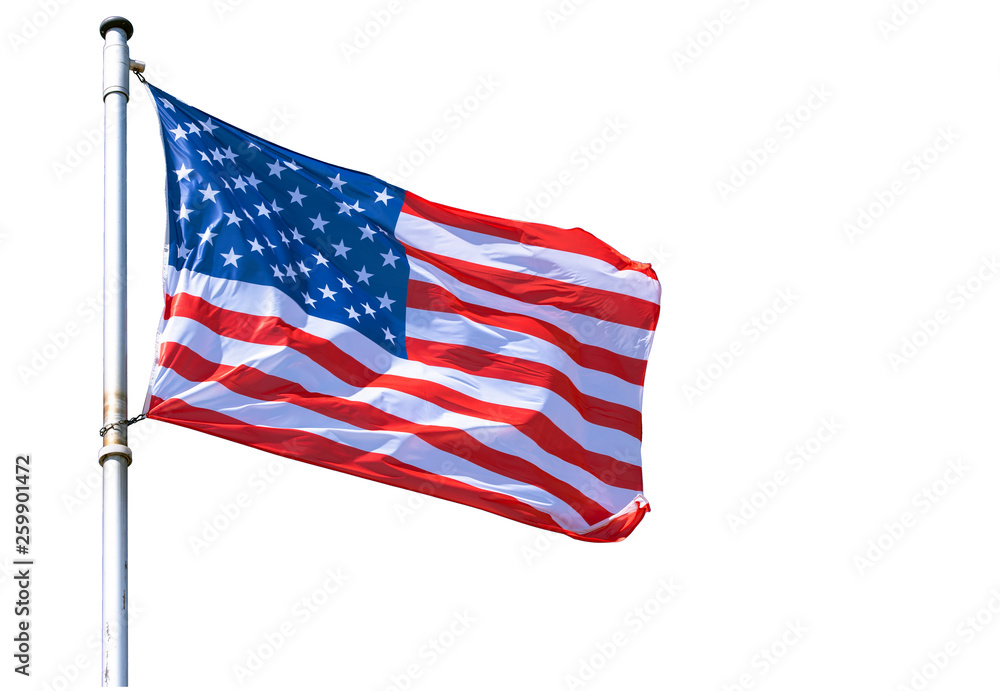 USA Flag isolated on white Background a high resolution Picture for ...