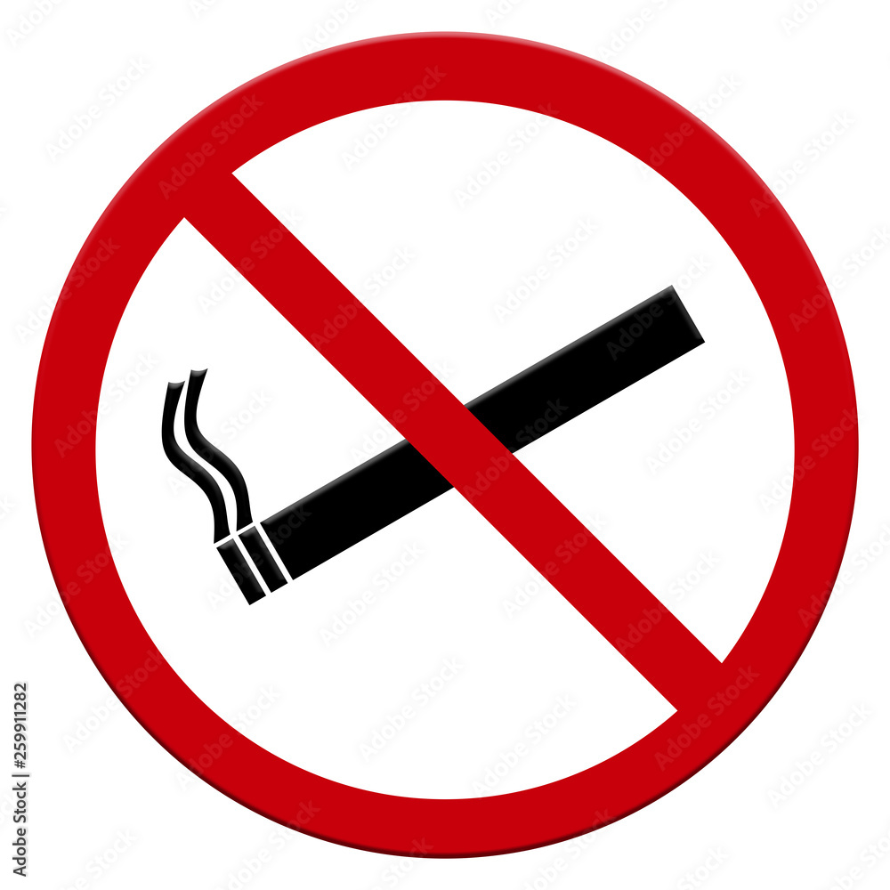No Smoking/ Rauchen Verboten Zeichen Schild Stock Illustration | Adobe ...