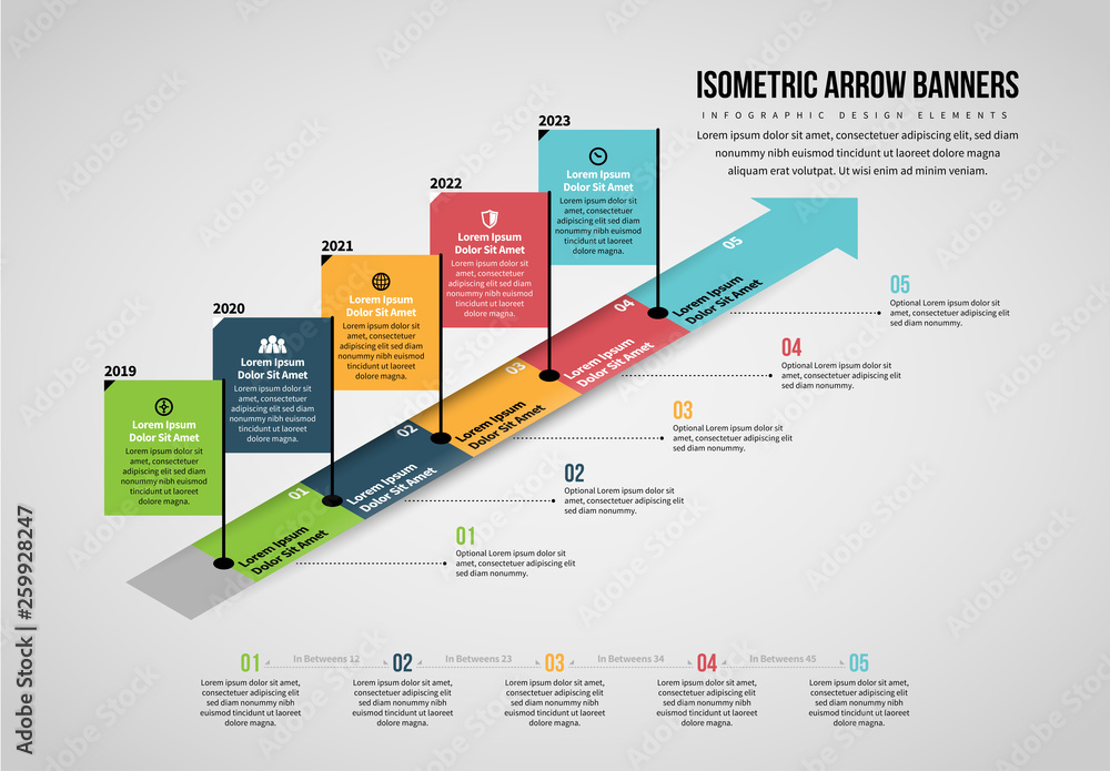 Four Quarters Isometric Infographic Stock Vector | Adobe Stock