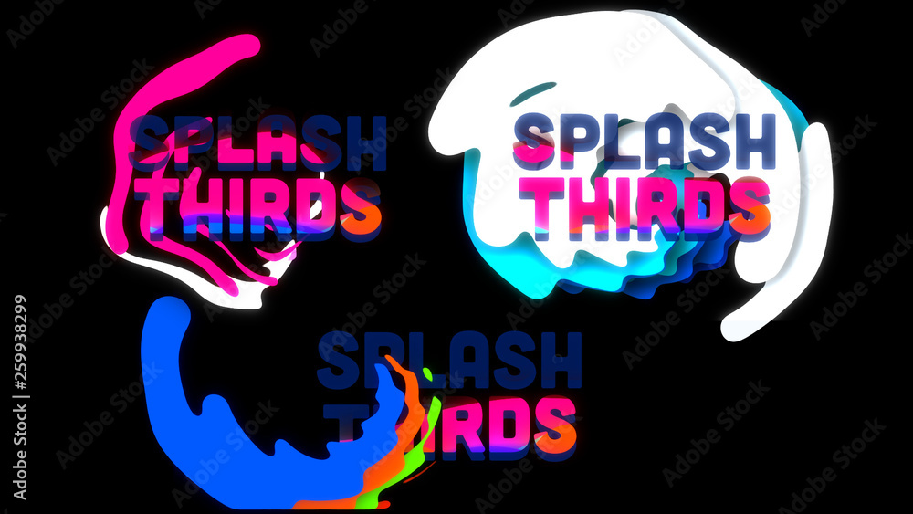 Color Splash Thirds Stock Template | Adobe Stock