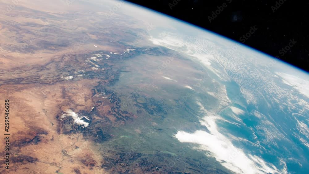 Vidéo Stock Planet earth rotating in space, Morocco and African ...