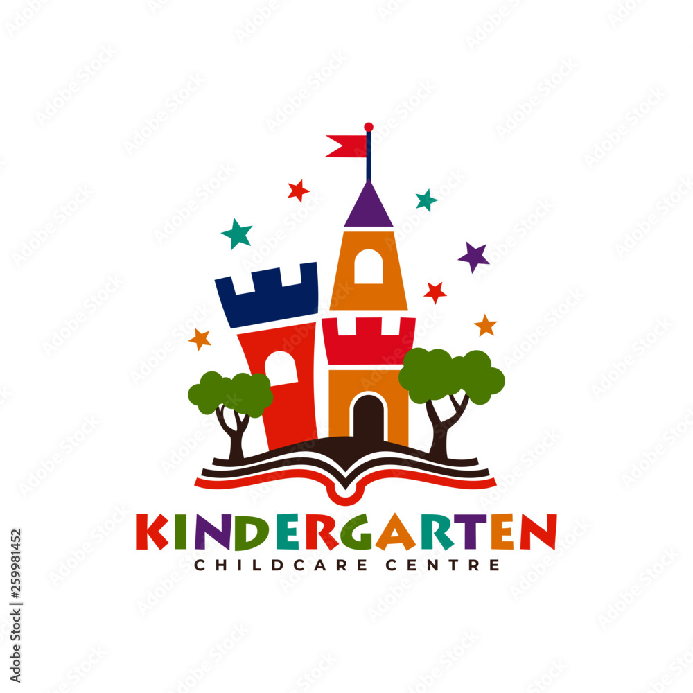 Kids Kindergarten Logo Templates Stock Vector | Adobe Stock