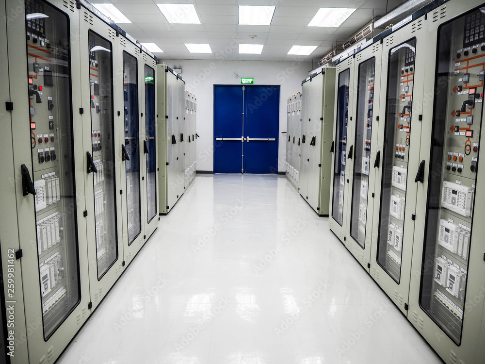 Electrical switchgear,Industrial electrical switch panel at substation ...