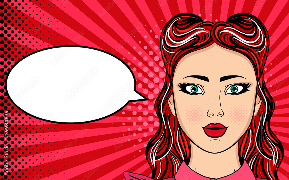 Sexy Girl Opened Her Mouth Wow Effect Shocked Woman Surprised