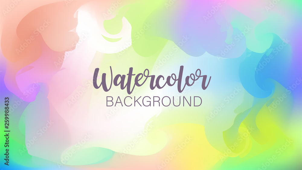 Pastel watercolor backdrop. Fashion background. Watercolor brush ...