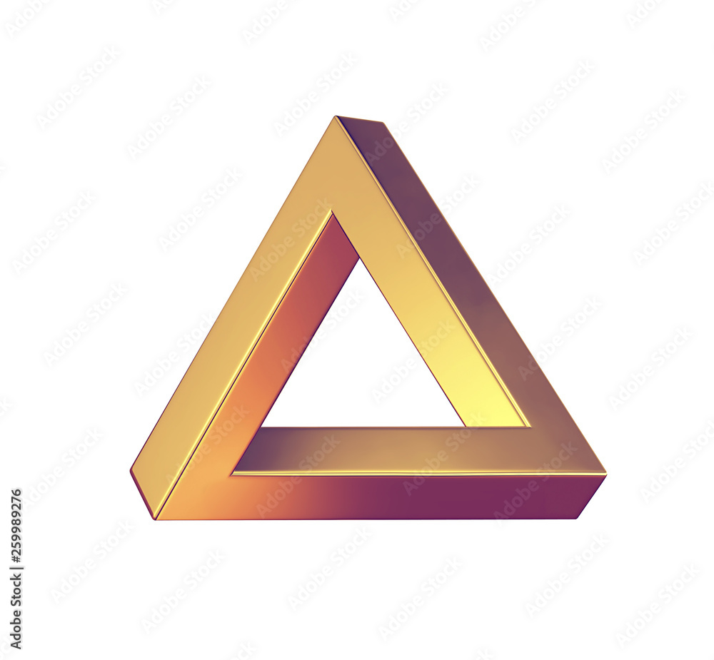 Penrose Triangle Drawing Optical Illusion Illusion