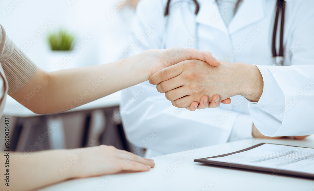 Partnership, trust og doctor and patient, medical ethics concept ...