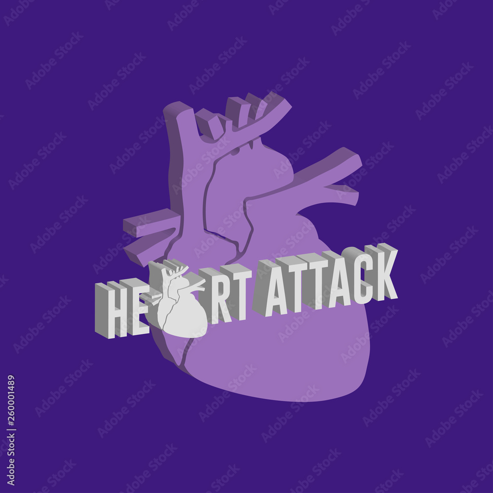 HEART ATTACK logo icon design, medical vector illustration Stock Vector ...