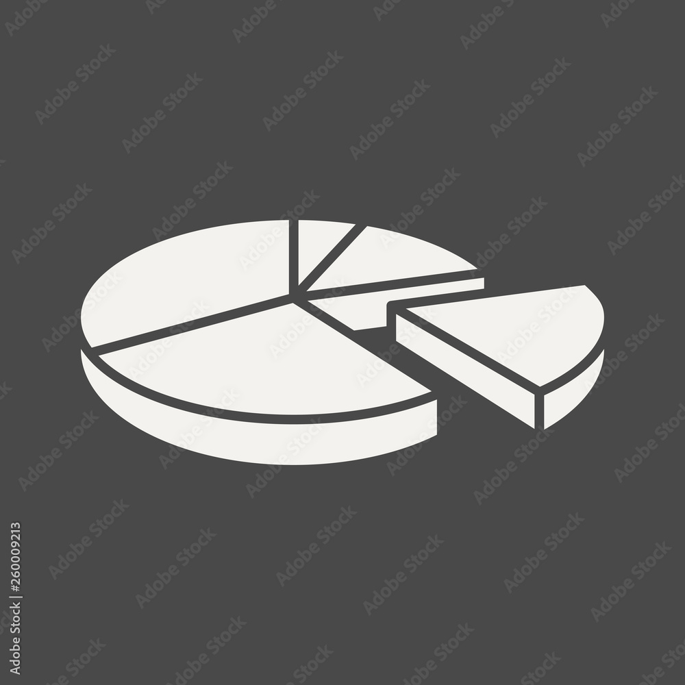 Market share - business icon in flat style. Graphic design elements for ...