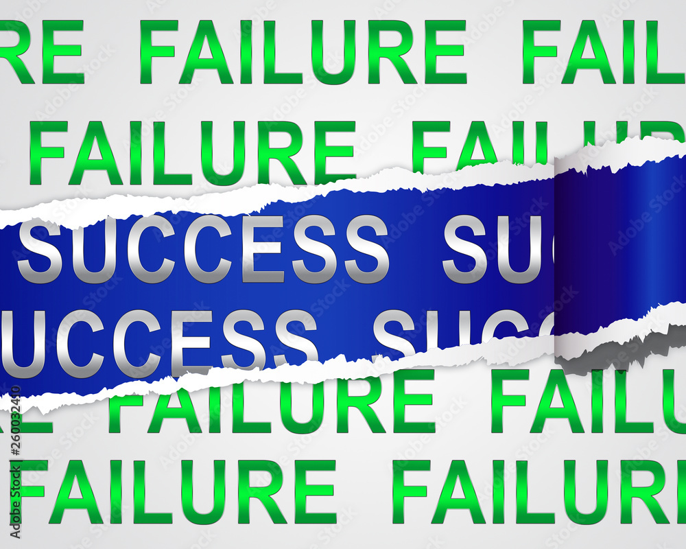 Success Vs Failure Concept Words Depicts Achievement Versus Problems ...