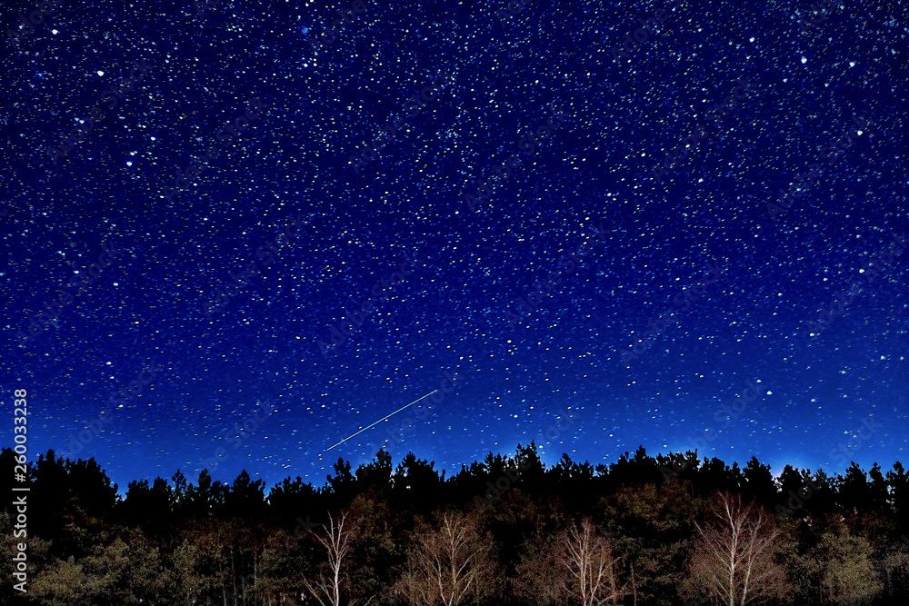 Wonderful beautiful night sky full of stars with Milky way over the ...