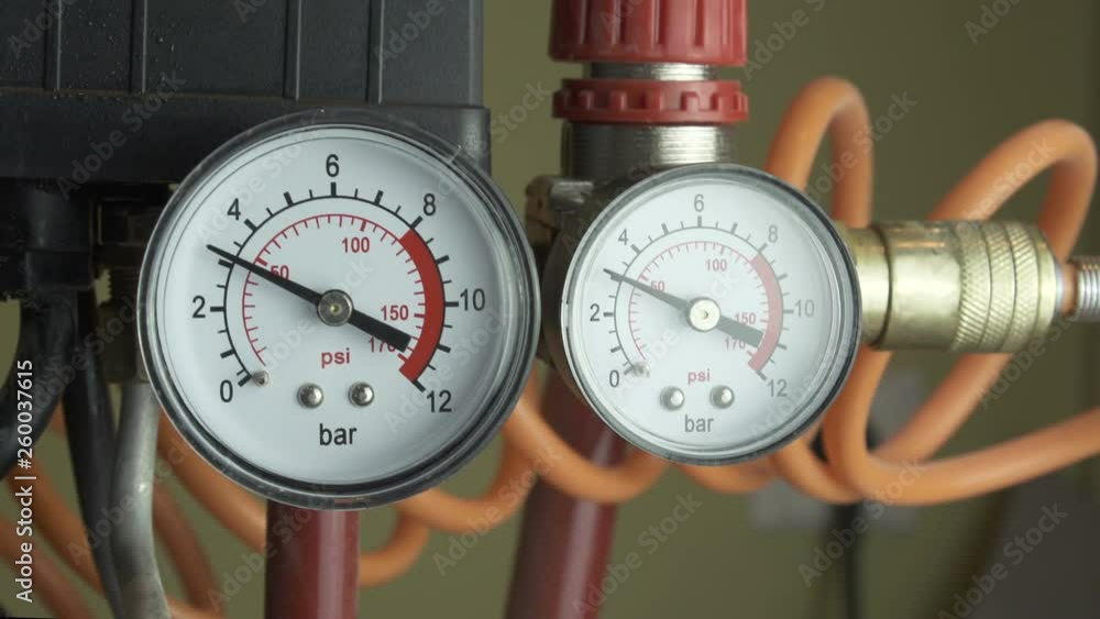 Manometer Bar Pressure Gauge Fuel Air Compressor Meter. Hydraulic ...