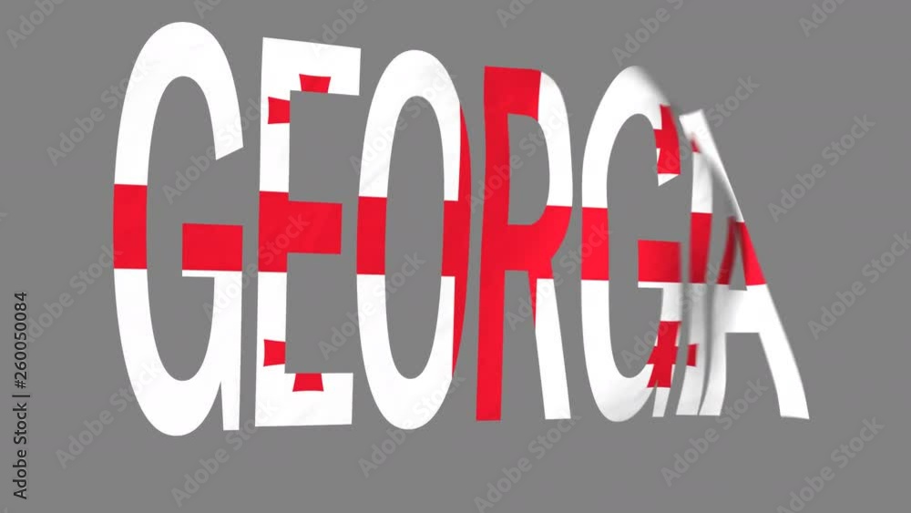 The animated letters of the word 'Georgia' in national colors are ...