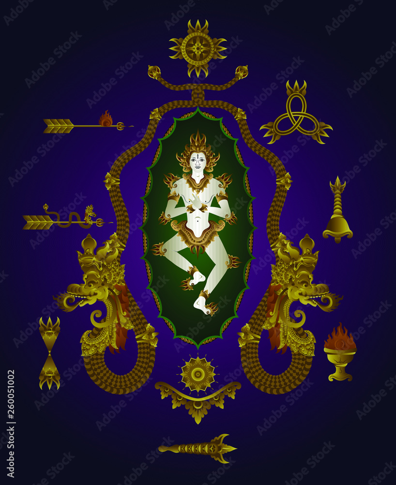 Acintya Indonesian Hinduism Religious Symbol Of God That Is ...