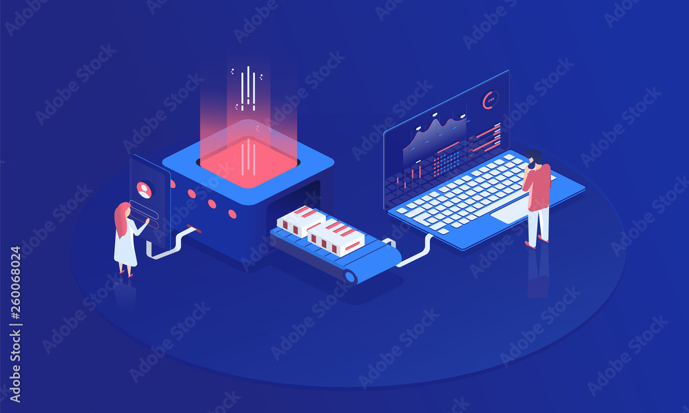 Vecteur Stock 3d infographic with isometric for marketing design ...