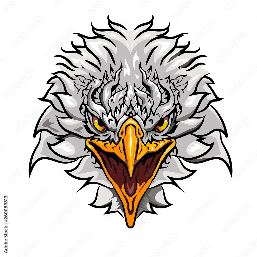 eagle face vector Stock Vector | Adobe Stock