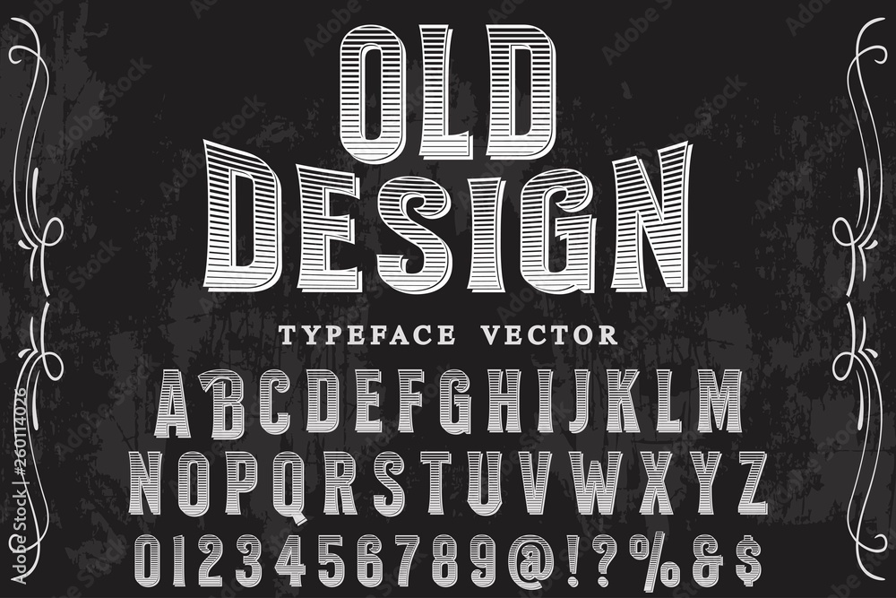 Font alphabet Script Typeface handcrafted handwritten vector label ...