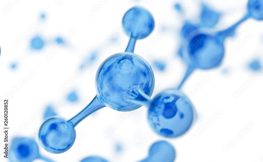 Abstract water molecules design. Atoms. Abstract water background for ...