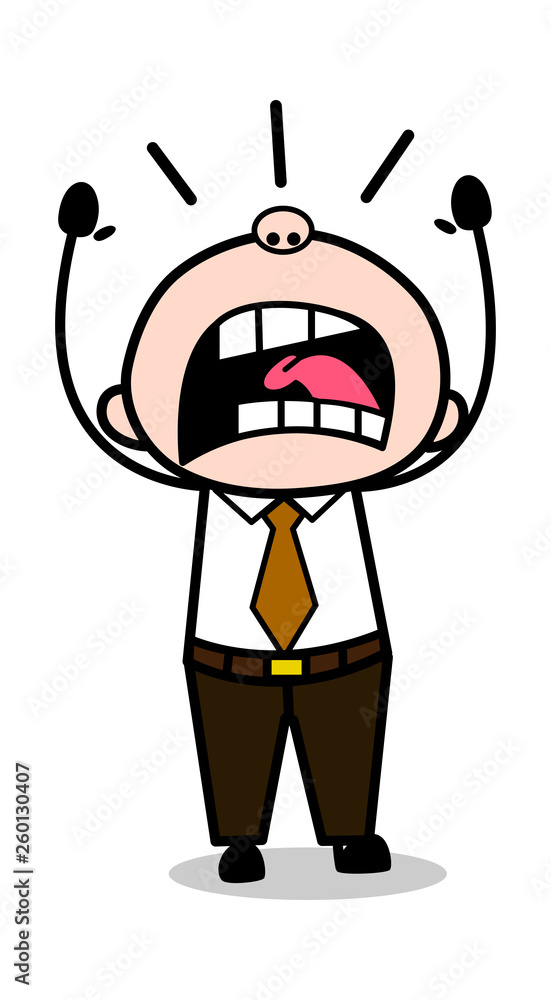 Screaming Cartoon Person