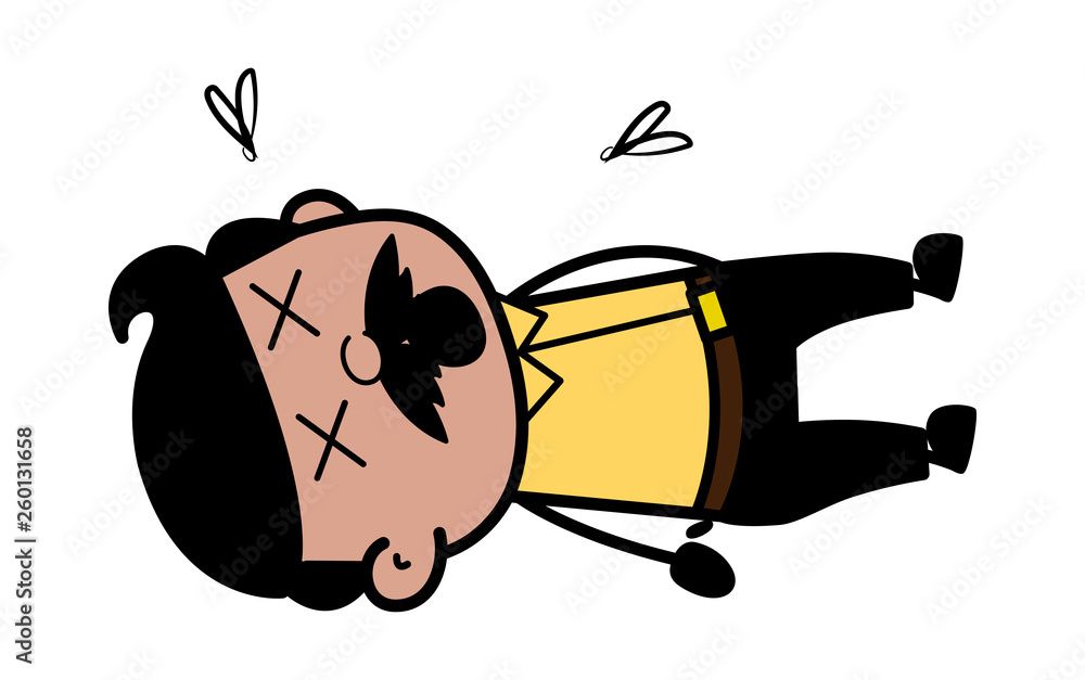 Dead Body - Indian Cartoon Man Father Vector Illustration Stock Vector ...
