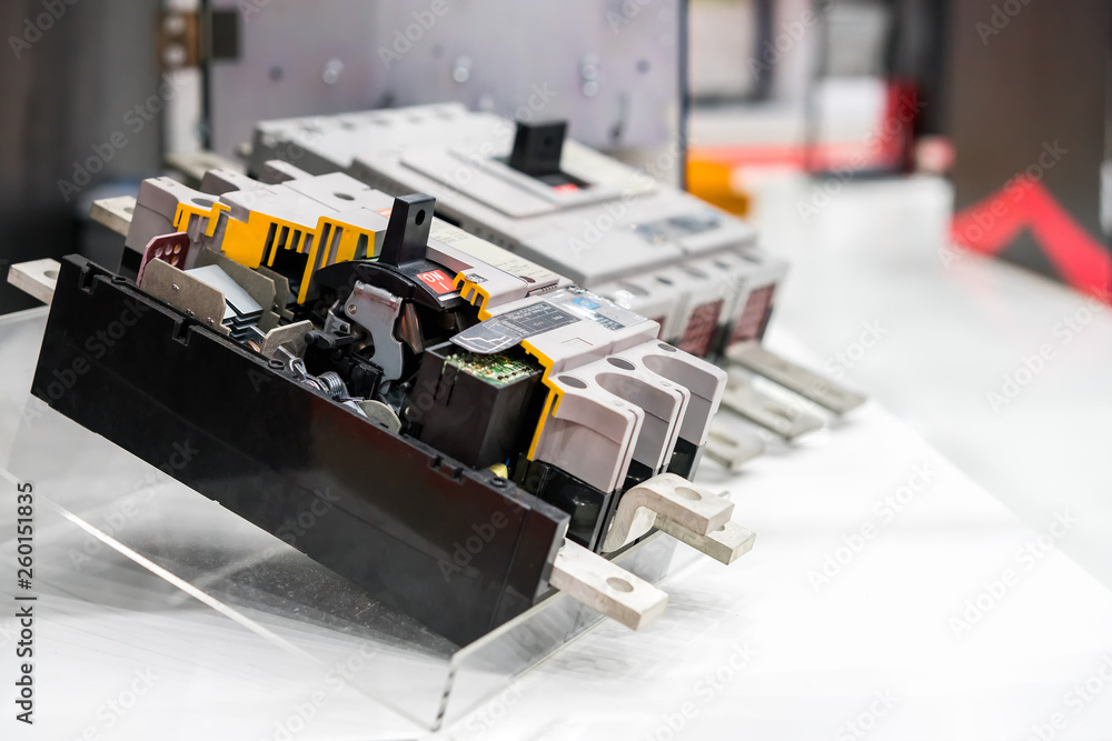 cross section of circuit breaker switch for control electric high power ...
