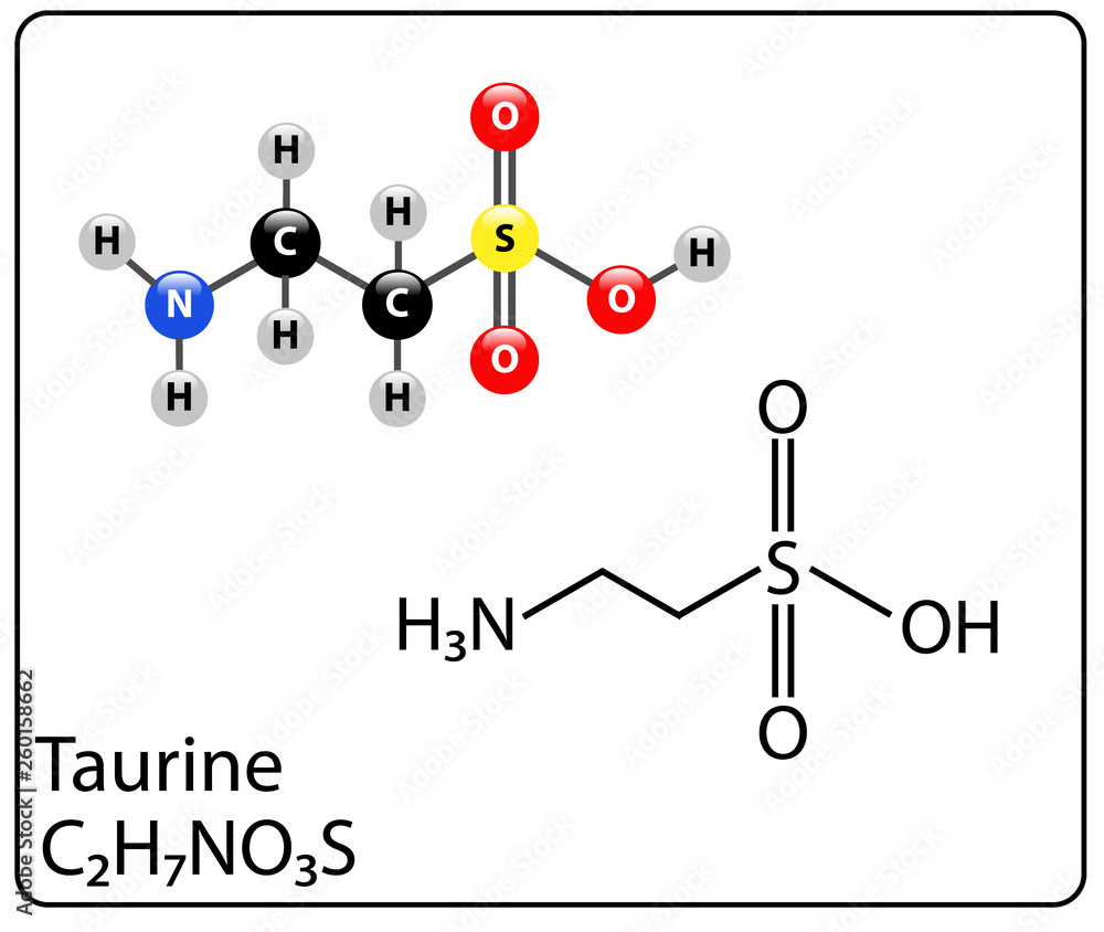 Taurine Molecule Structure vector de Stock | Adobe Stock