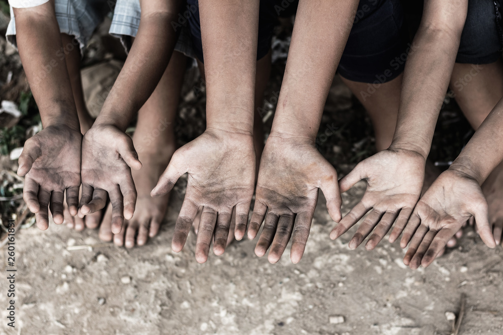 children labour Hands,world day against child labour concept: Stock ...