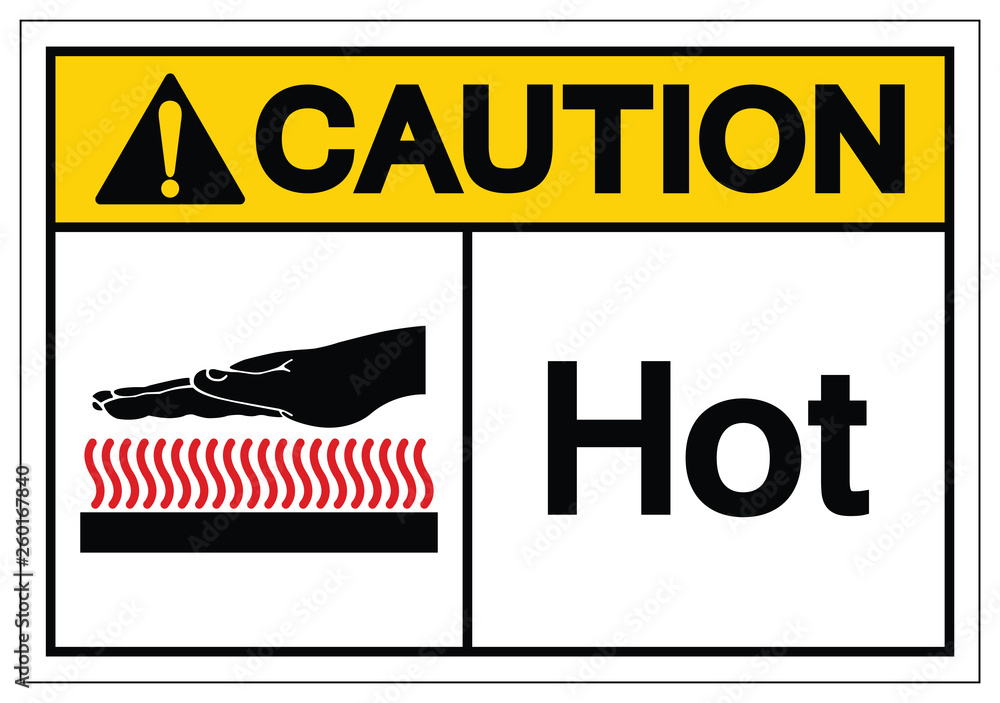 Caution Hot Symbol Sign, Vector Illustration, Isolate On White ...