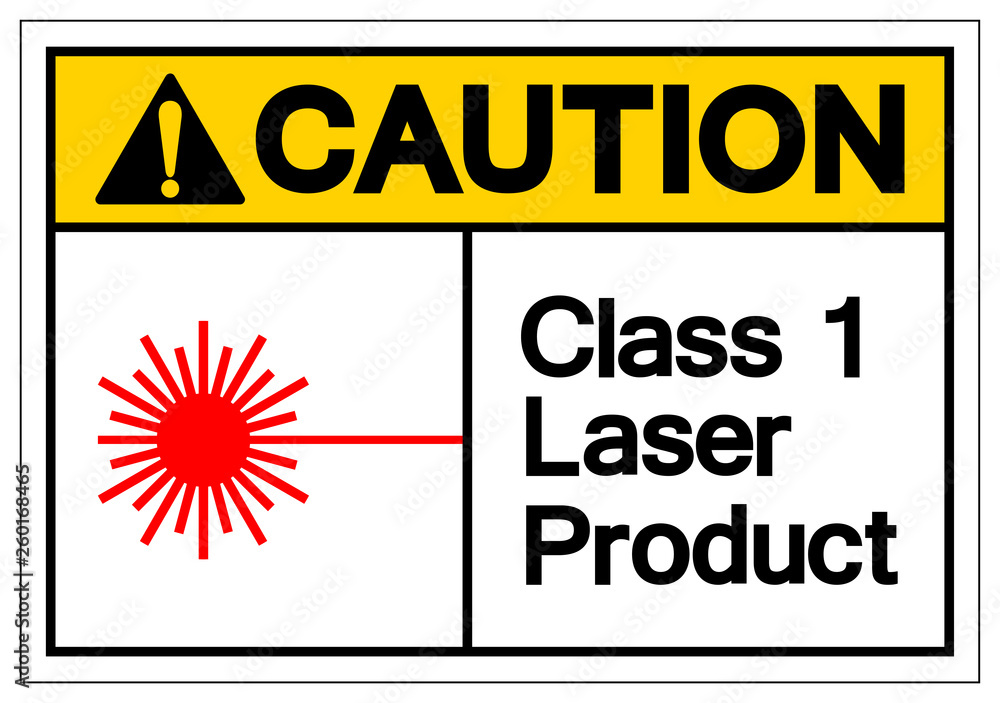 Caution Class 1 Laser Product Symbol Sign, Vector Illustration, Isolate ...