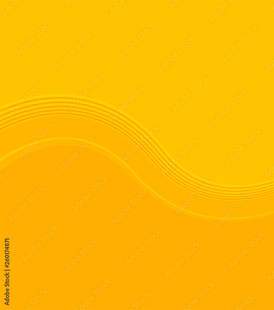 Soft yellow & orange color toned, wavy lines minimal concept abstract ...