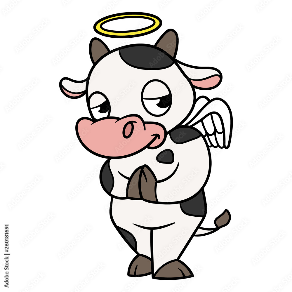 Cartoon Holy Cow Stock Vector | Adobe Stock