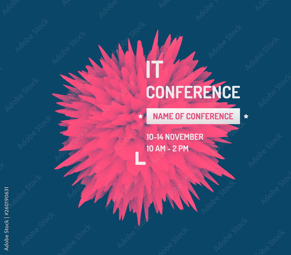 Prickly ball for design project. Background with exploding rays ...