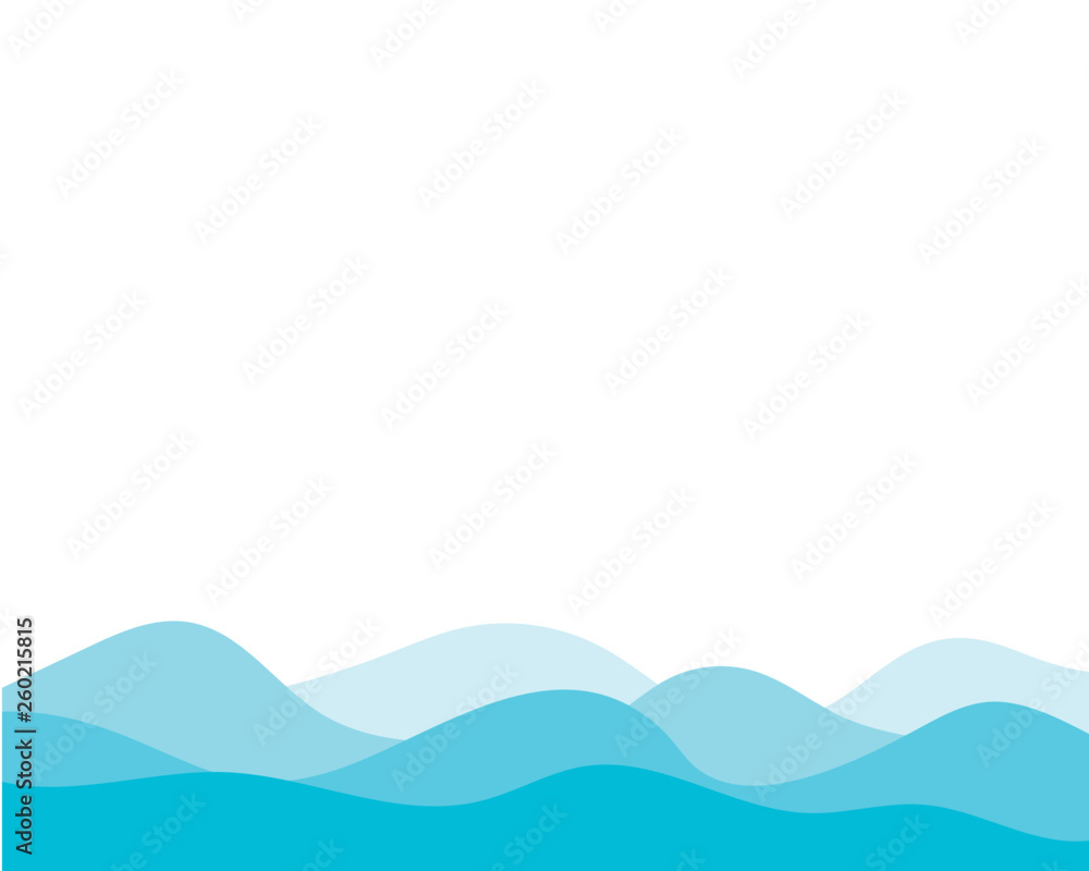 Wave background template Stock Vector | Adobe Stock