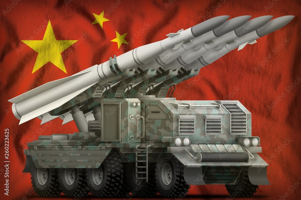 tactical short range ballistic missile with arctic camouflage on the ...