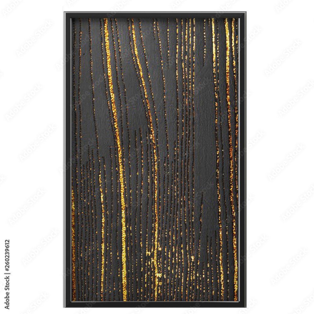 3D wall art, paintings with gold leaf Stock Illustration | Adobe Stock