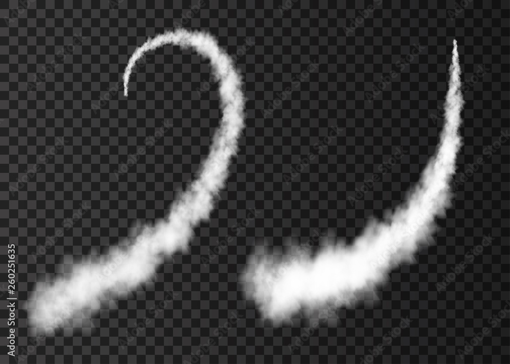 Smoke from space rocket launch isolated on transparent background ...