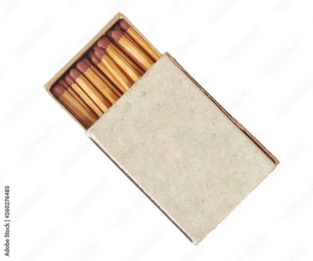 Old matchbox isolated on white background Stock Photo | Adobe Stock