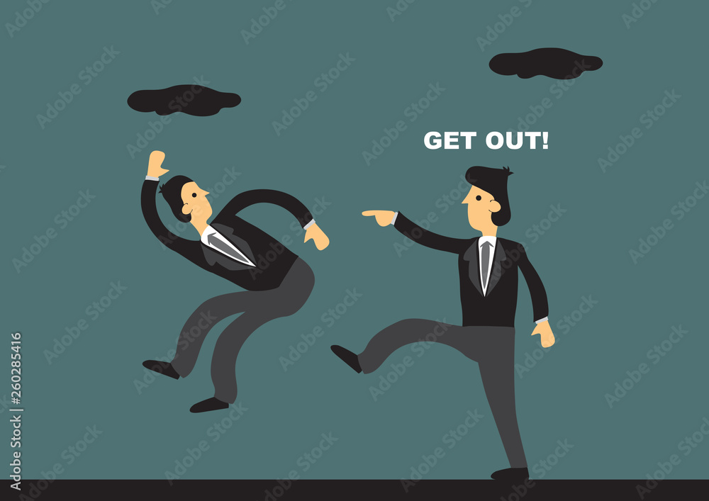 Job Termination Conceptual Cartoon Vector Illustration Stock Vector ...