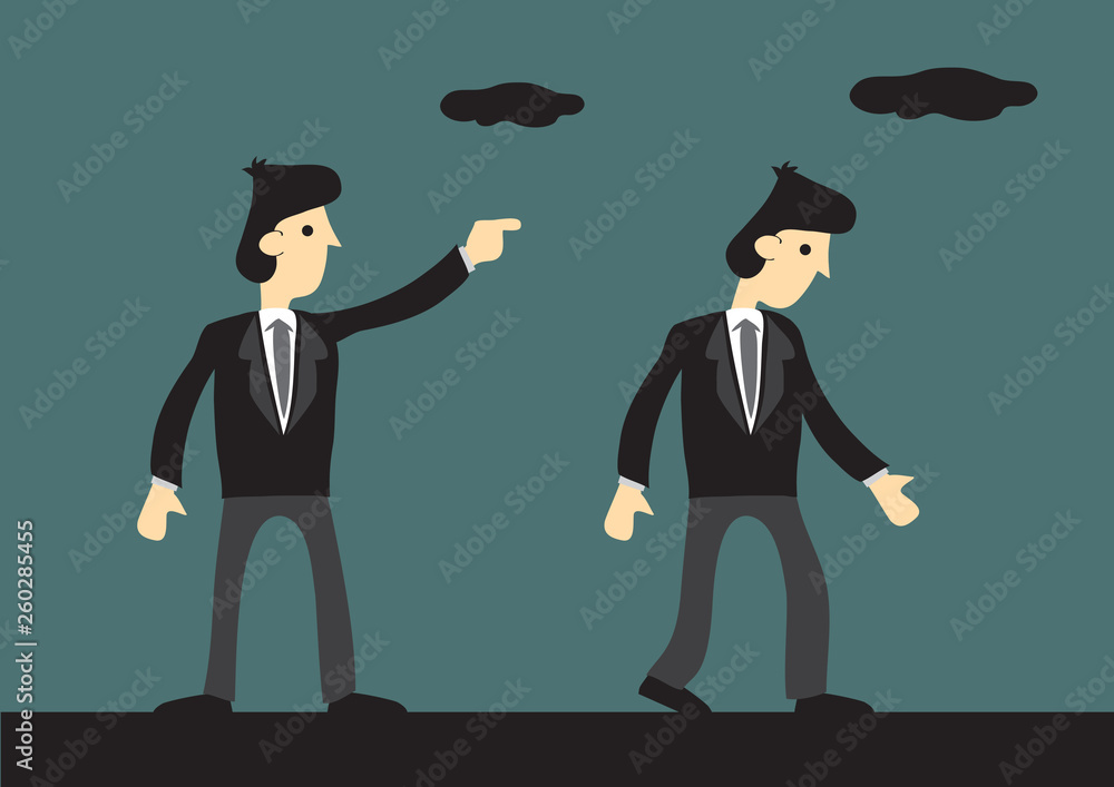 Giving Direction Vector Cartoon Illustration Stock Vector | Adobe Stock