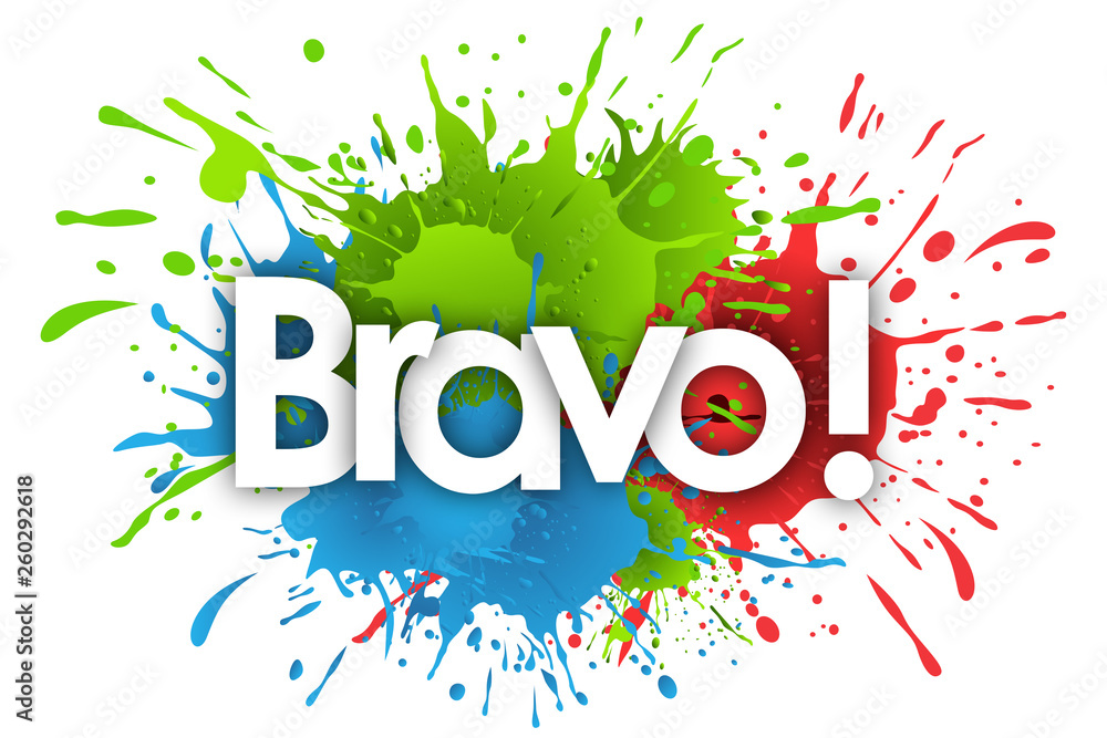bravo word and splashs Stock Illustration | Adobe Stock