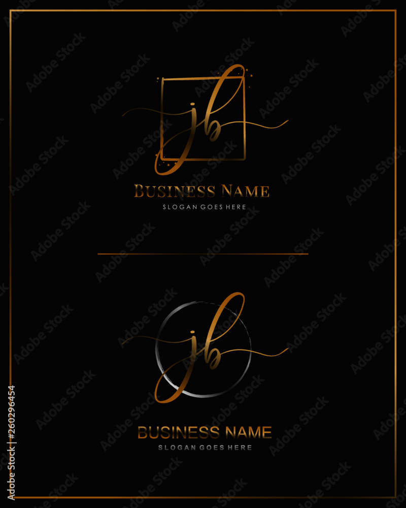 Initial J B JB handwriting logo vector. Letter handwritten logo ...