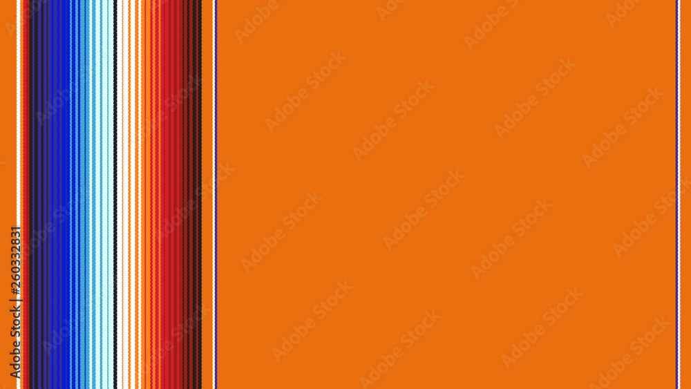 Orange Blue Mexican Blanket Serape Stripes Background with Copy Space ...