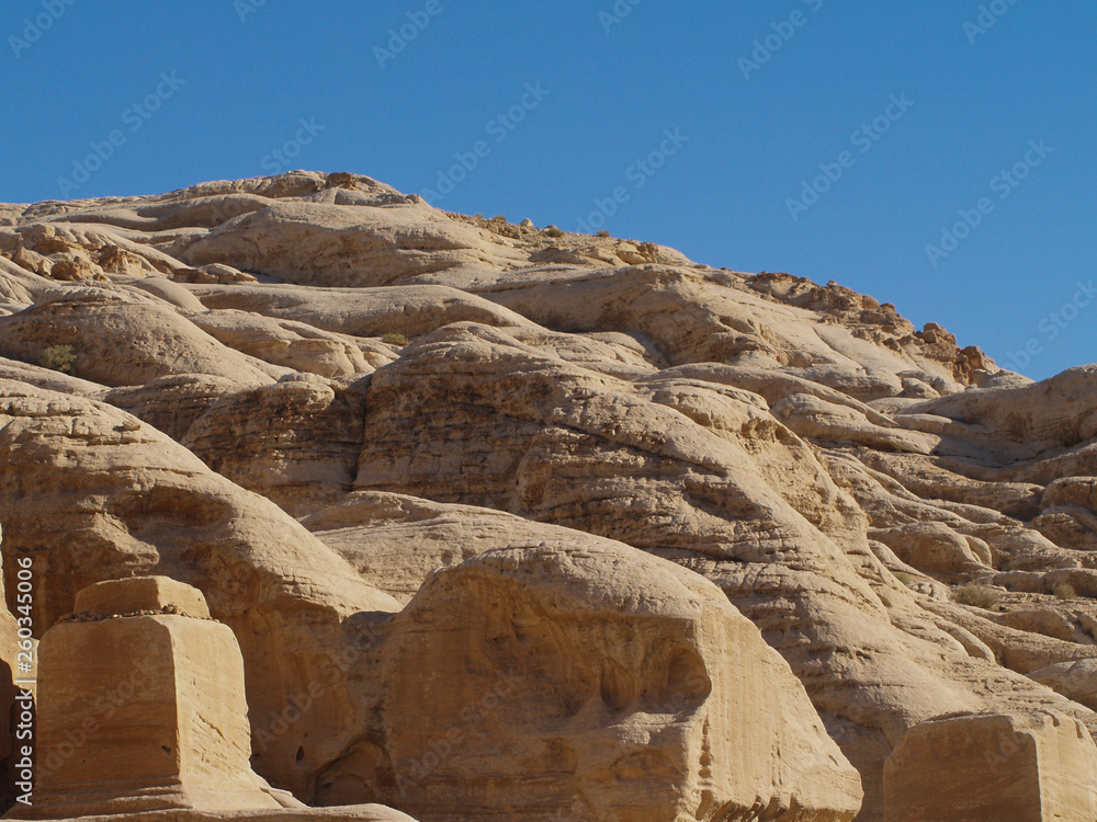 Petra; Raqmu - historic ruins of the ancient, rock city of the Nabatean ...
