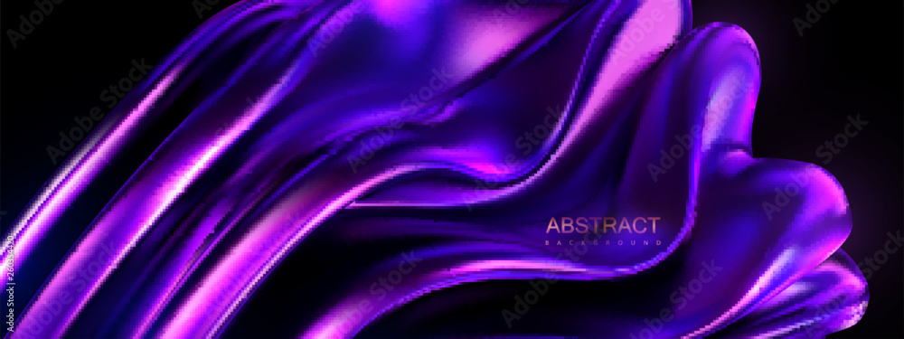 Violet melted shape. Stock Vector | Adobe Stock