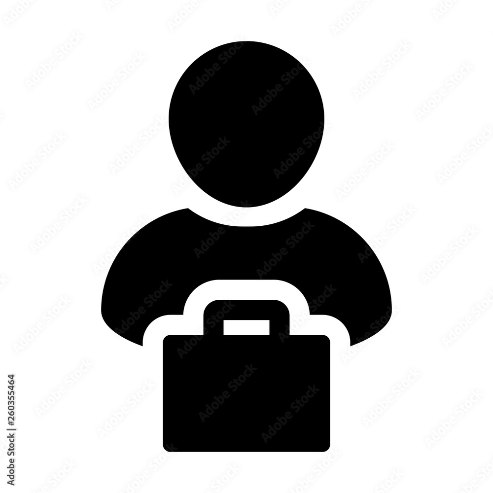 Store icon vector male person profile avatar with shopping bag symbol ...