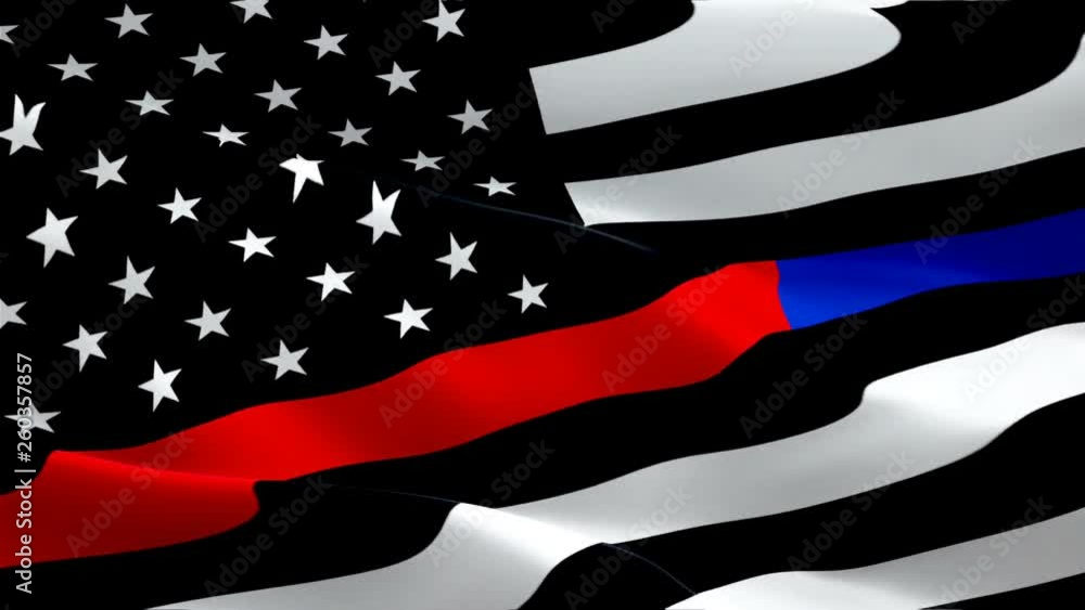 First Responder waving flag. National 3d Emergency medical responder ...